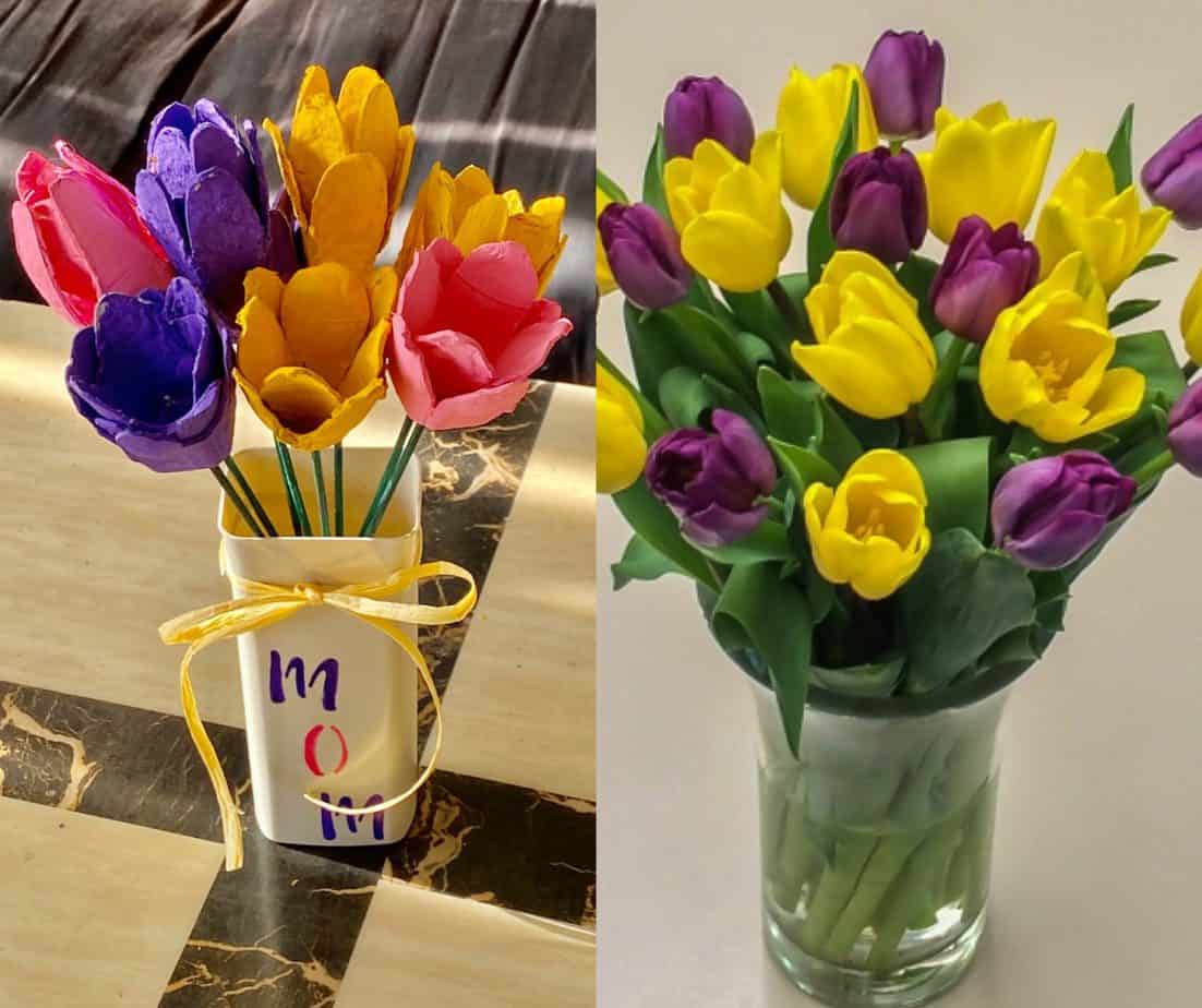 How to Make Egg Carton Tulips: Mother's Day Spring Craft