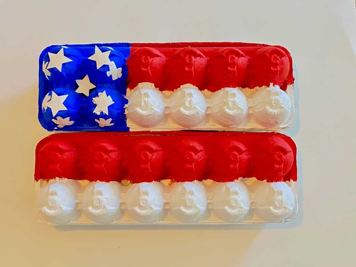 Egg Carton American Flag: Fourth of July Kids Craft