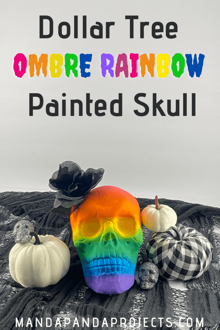 How to Paint a Dollar Tree Skull with a Rainbow Ombre Effect