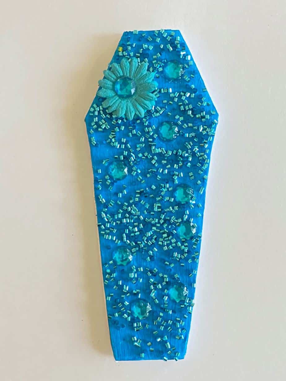 Blinged Out Rainbow Coffin Halloween Banner : Glam up your Party!