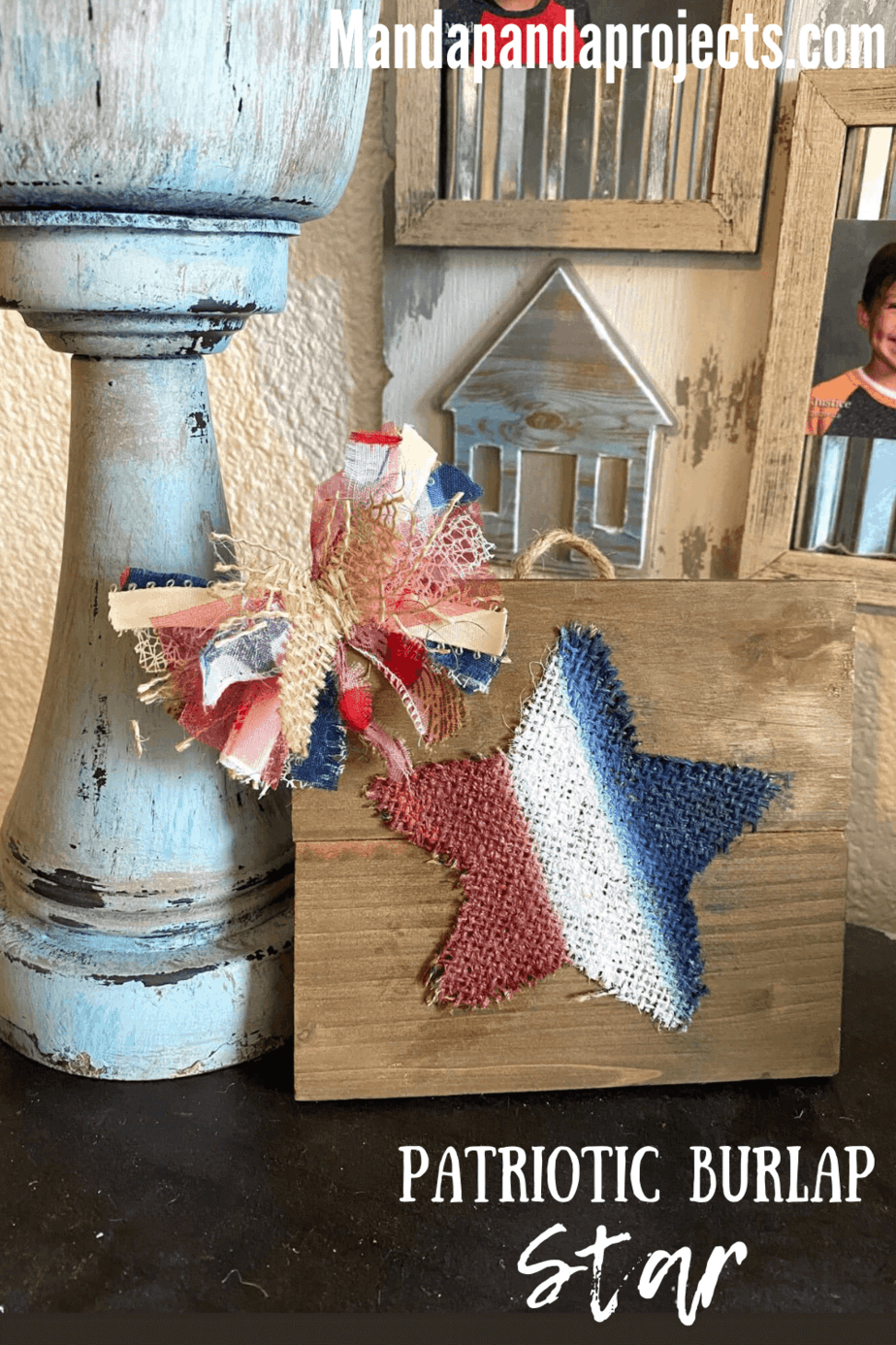Easy Patriotic Burlap Star - Manda Panda Projects