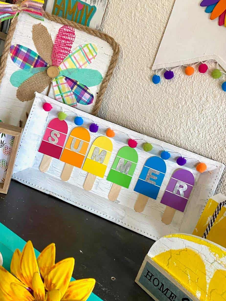 Summer Paint Swatch Popsicles - Manda Panda Projects