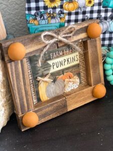 Mini Dollar Tree Fall Calendar Frame - Manda Panda Projects