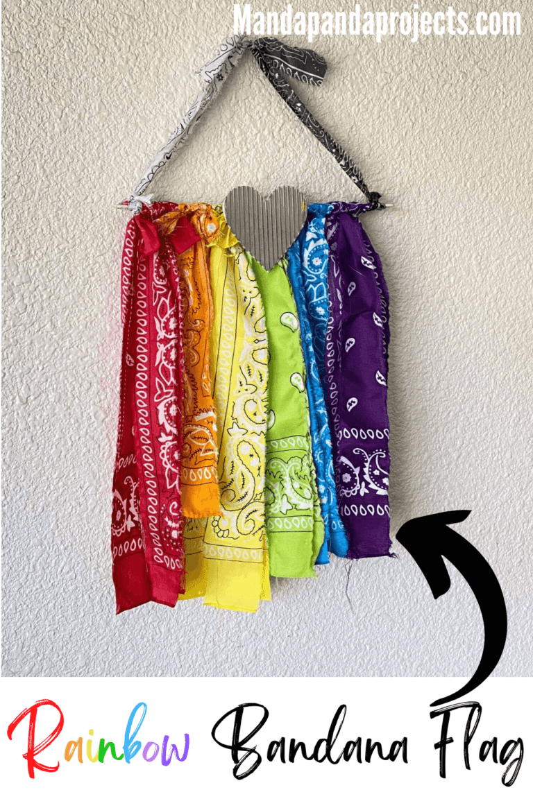 DIY Rainbow Bandana Flag - Manda Panda Projects