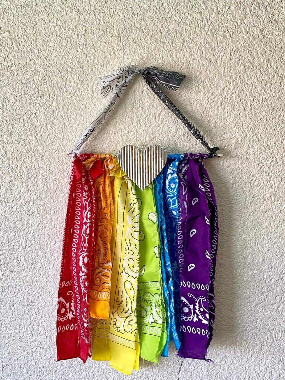 DIY Rainbow Bandana Flag - Manda Panda Projects