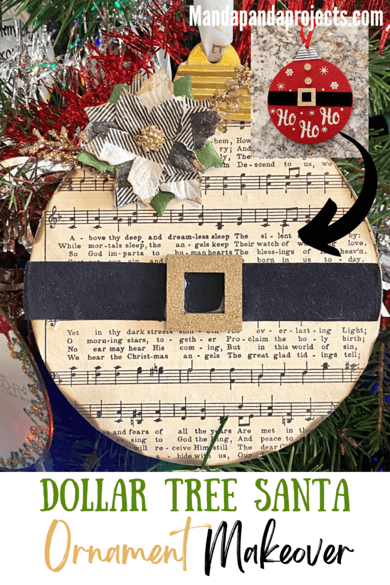 Dollar Tree Santa Ornament Makeover - Manda Panda Projects