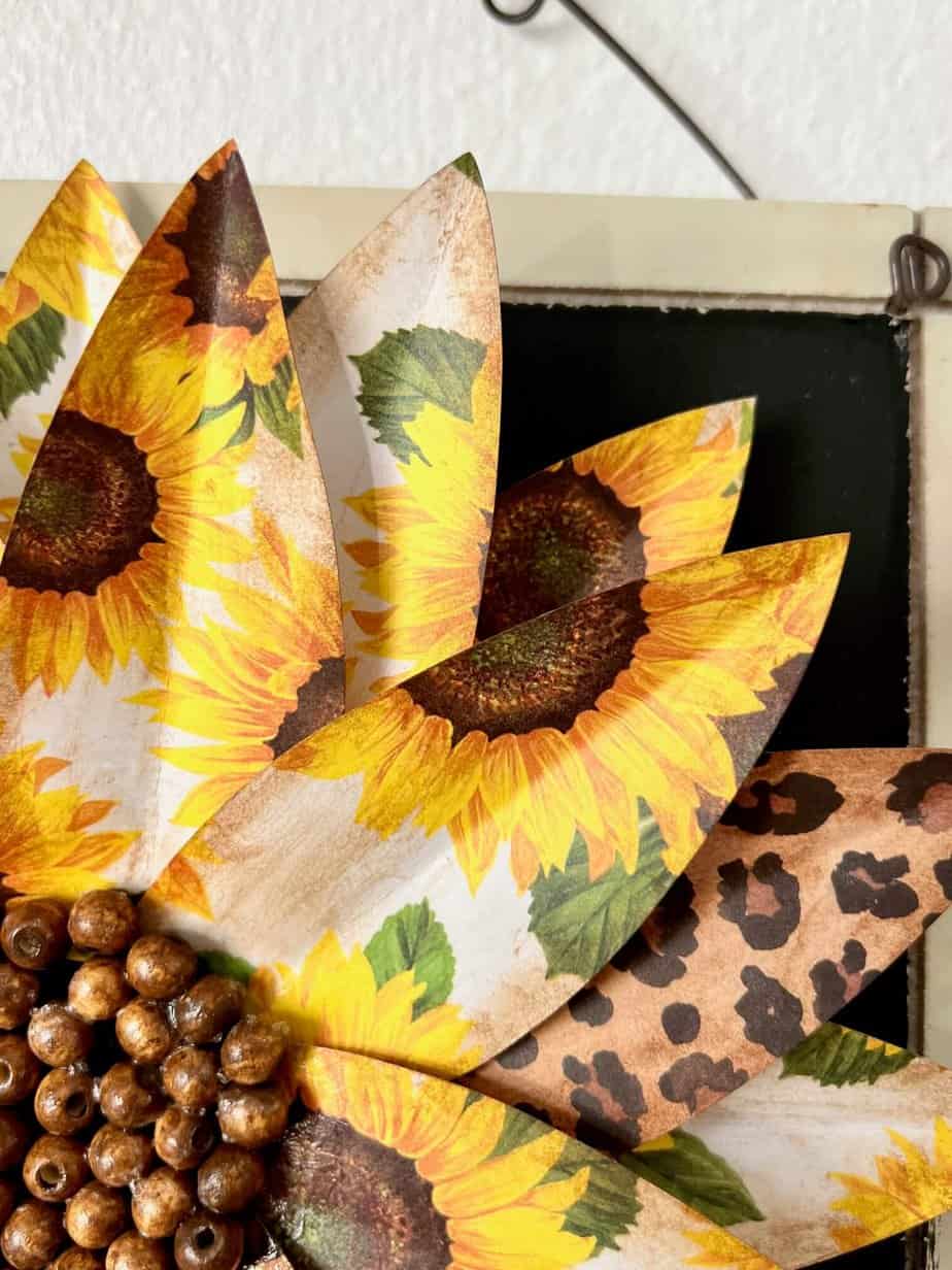 Scrapbook Paper Leopard Sunflower - Manda Panda Projects