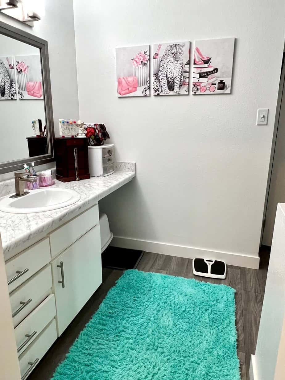 Lisa Frank Rainbow Inspired Girls Bathroom - Manda Panda Projects