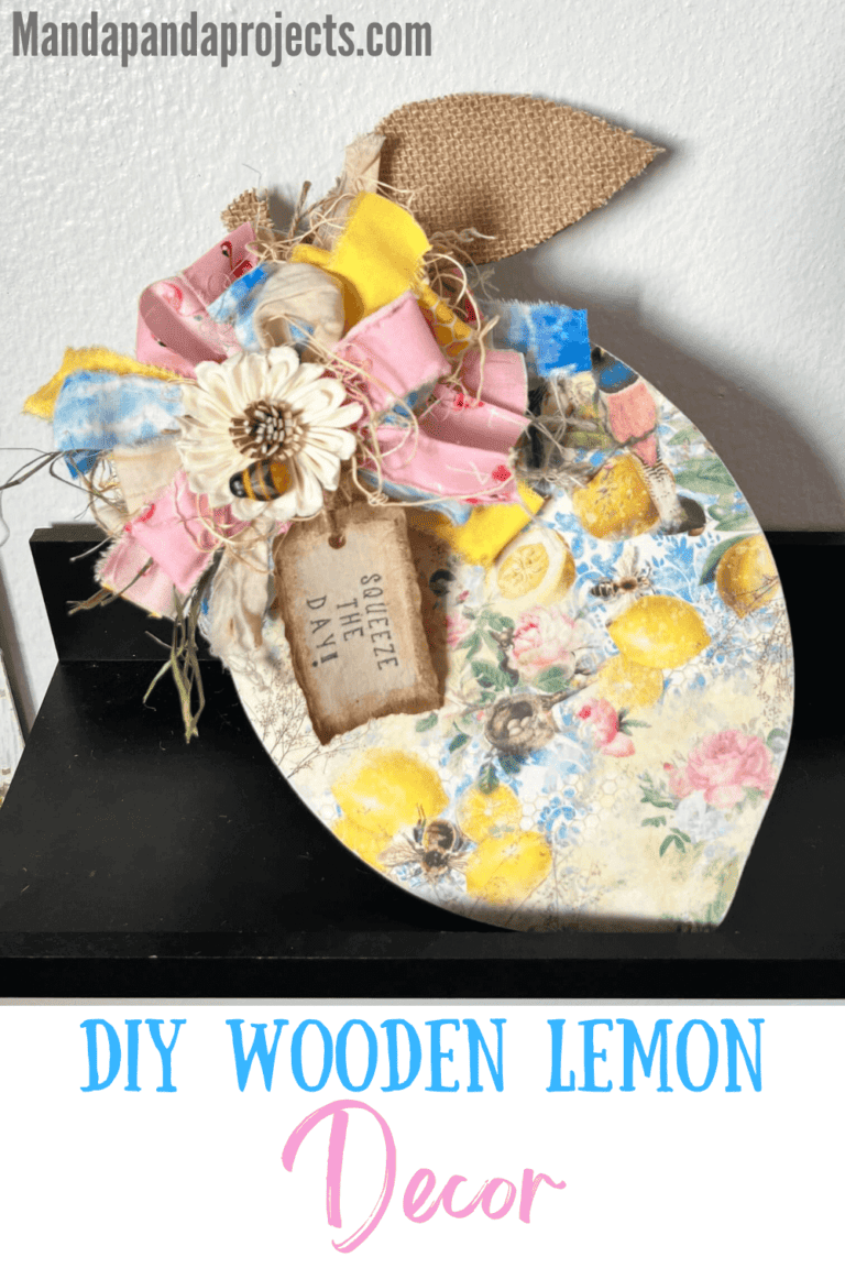 DIY Wooden Lemon Decor - Manda Panda Projects
