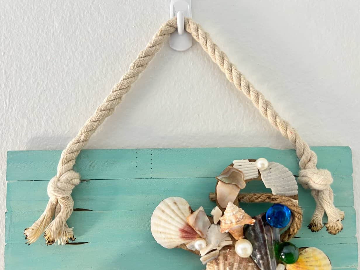 Dollar Tree Seashell Anchor - Manda Panda Projects
