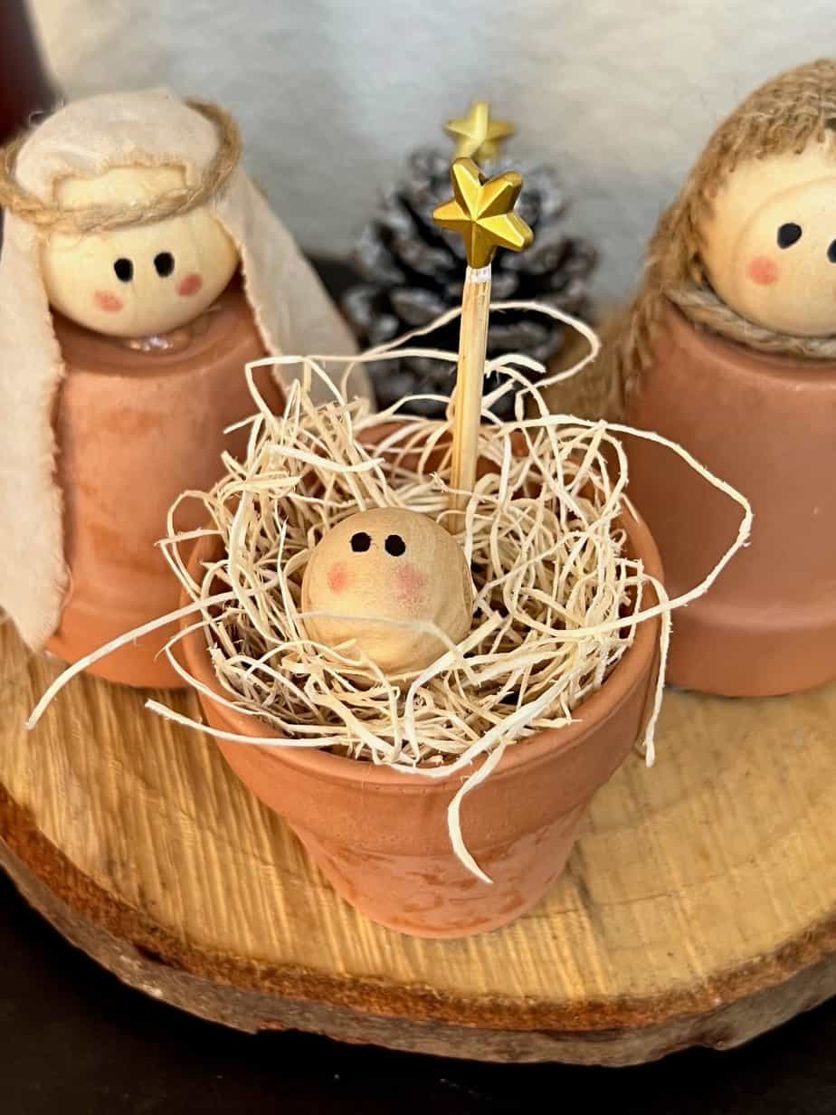 DIY Terra Cotta Pot Nativity Set - Manda Panda Projects