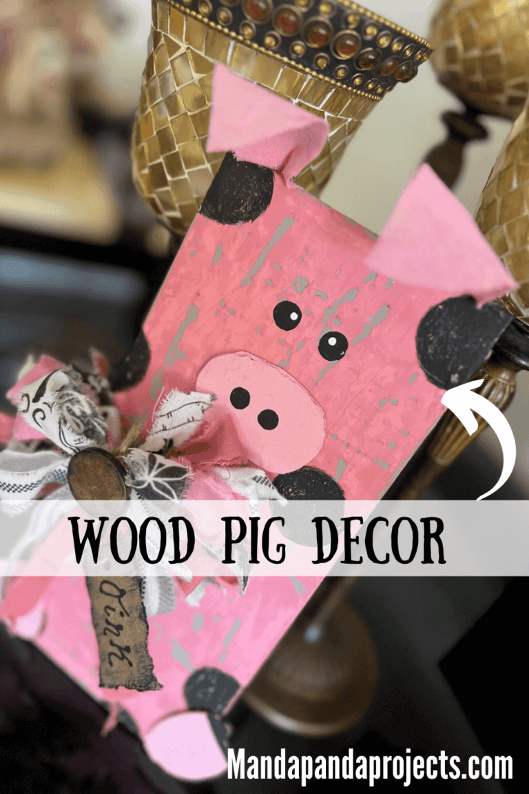 Wood Pig Decor - Manda Panda Projects