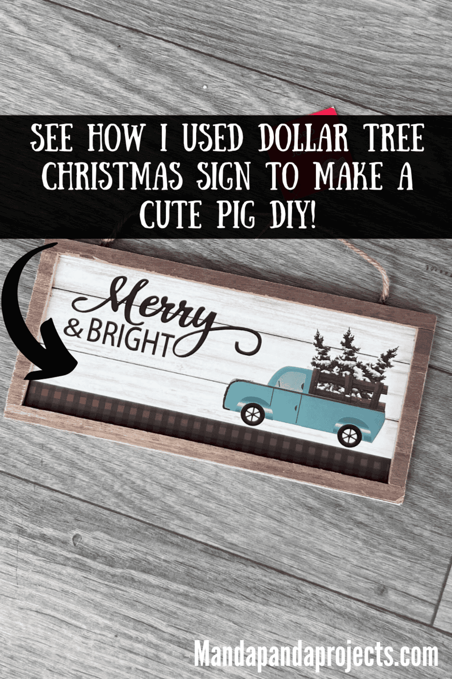Wood Pig Decor - Manda Panda Projects