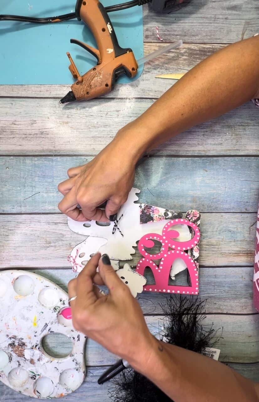 Dollar Tree Pink BOO Ghost - Manda Panda Projects