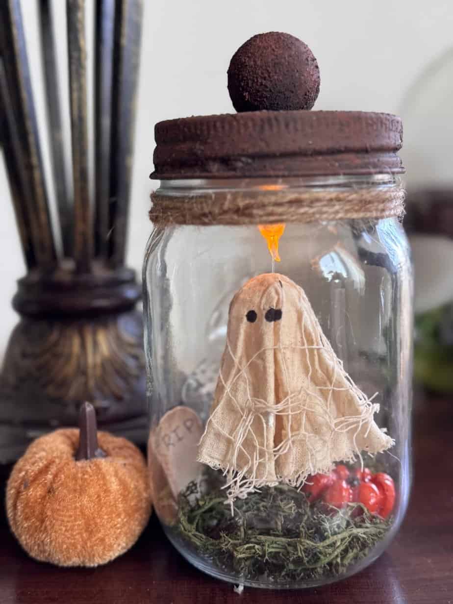 DIY Floating Ghost in a Jar - Manda Panda Projects